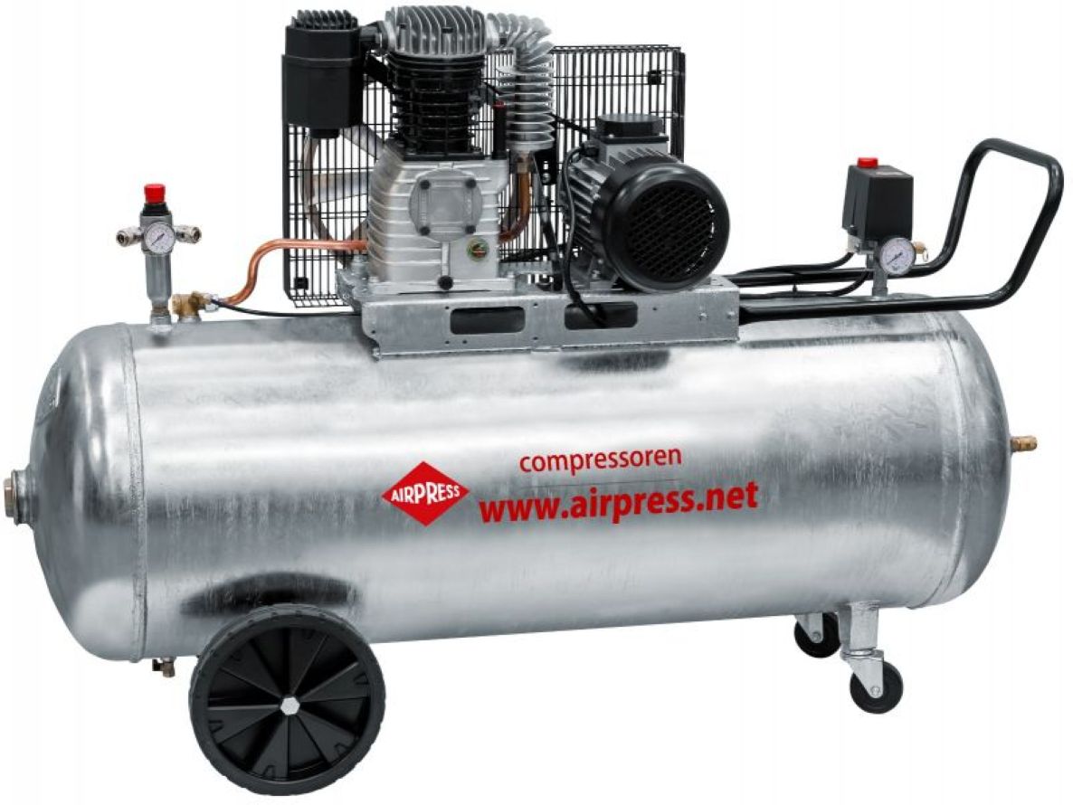 Airpress 369564 Compressor G 600-200 Pro 10 bar 4 pk/3 kW 380 l/min 200 ...