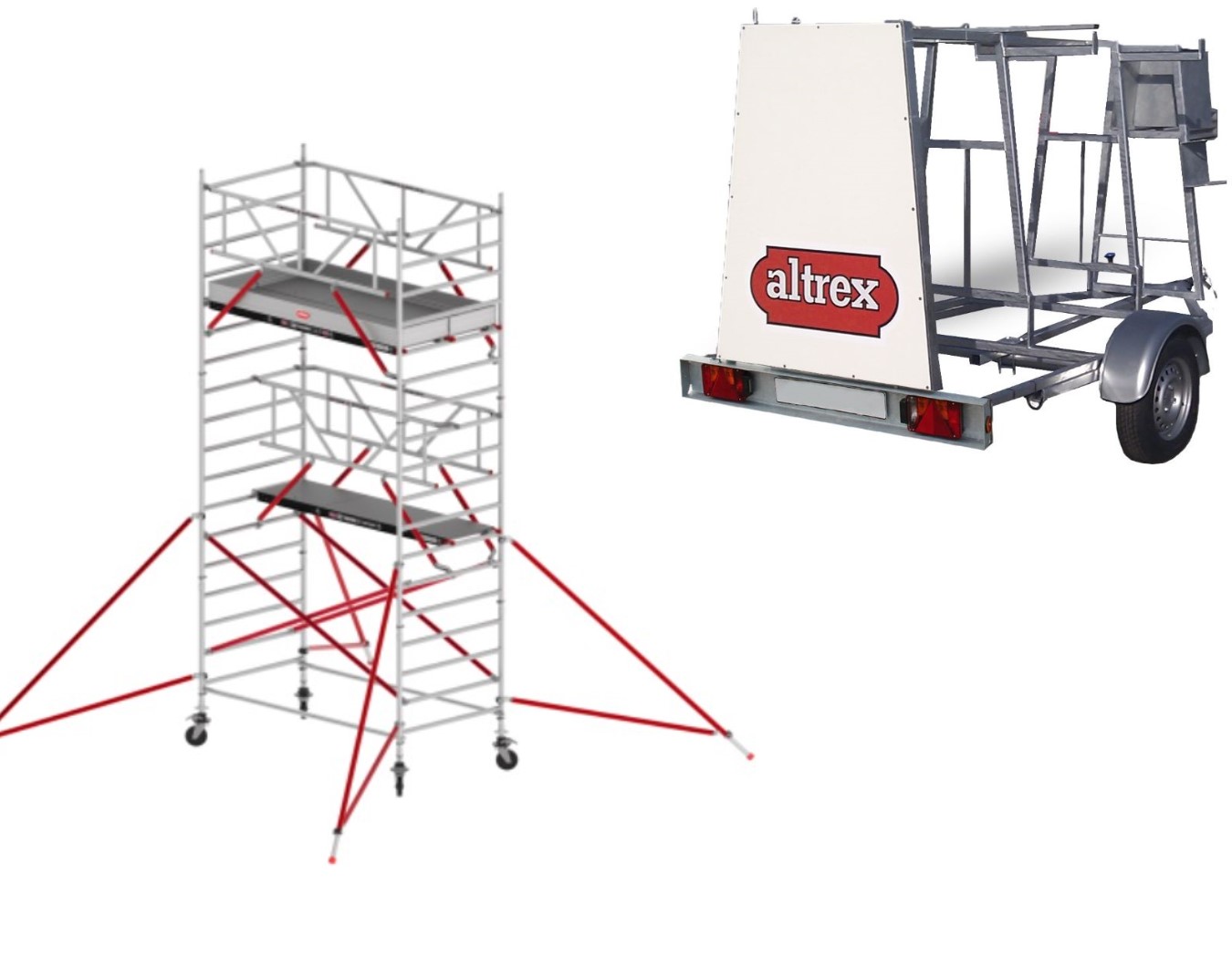 Altrex TX520052AANHANGERDELUXE RS TOWER 52-S 6,2m werkhoogte Fiber-Deck ...