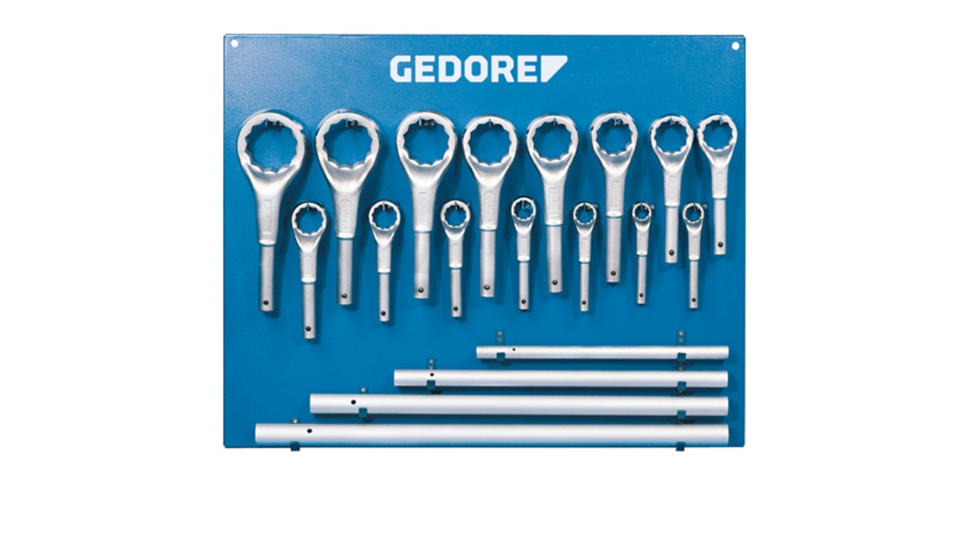 Gedore 6049250 2 ATM Opsteek-Ringsleutel-Set 19-delig