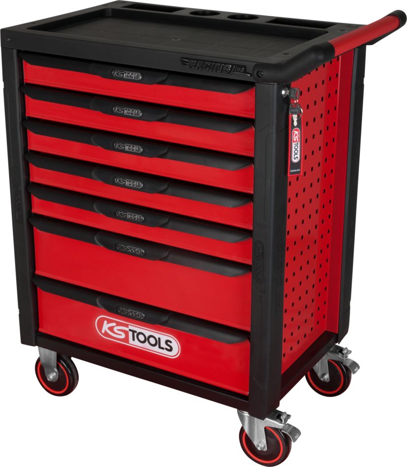 KS Tools 826.0007 RACINGline ZWART/ROOD Gereedschapswagen met 7 laden