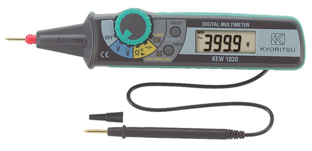 Kyoritsu 010300000C Digitale Penmultimeter, 0-600VAC/DC met draagtas