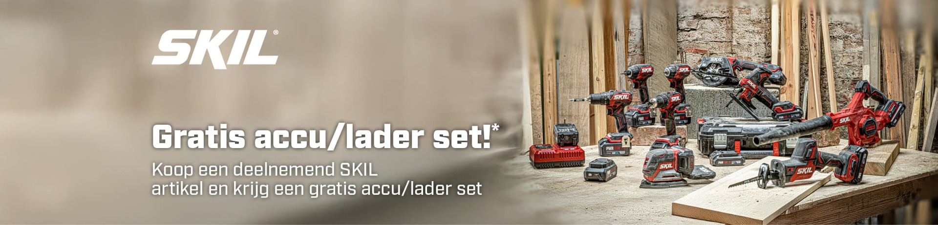 Skil | Gratis 20V Accu en Snellader Startset!*